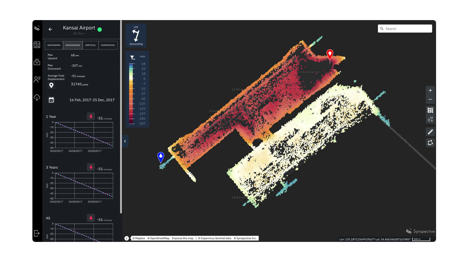 Land Displacement Monitoring (LDM) - Synspective