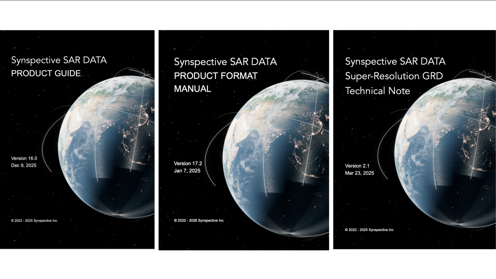 Information: SAR Data Product Guide Revision - Synspective